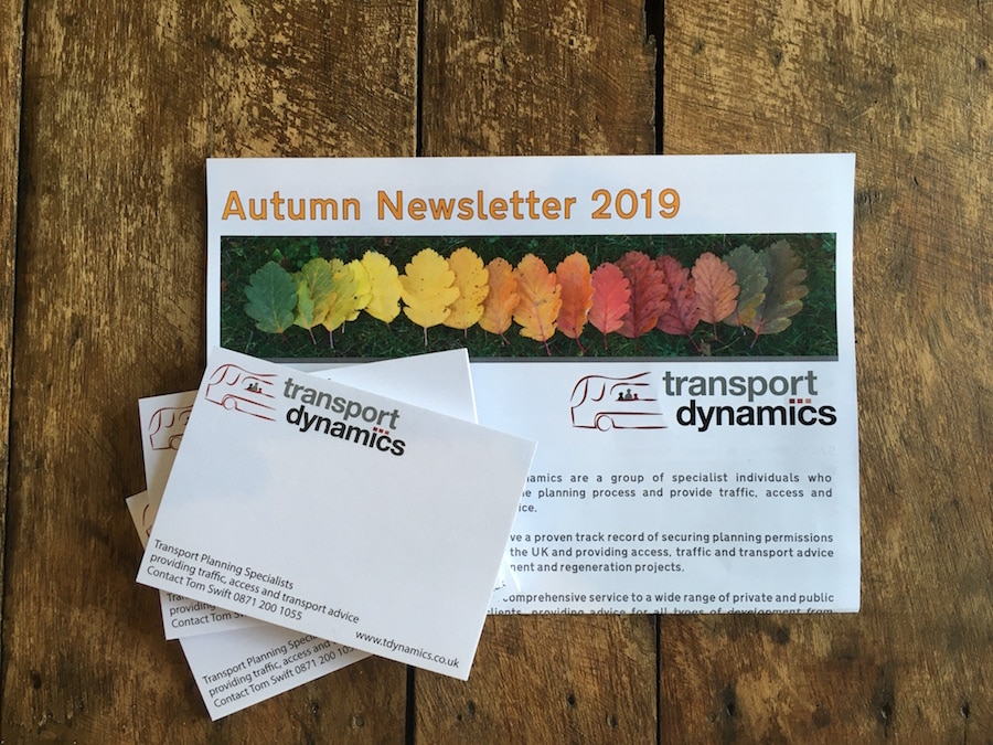 Autumn newsletter complete with Post-It Notes - TDynamics